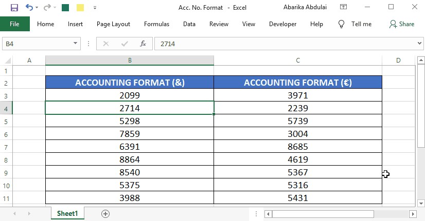 How To Apply Accounting Number Format In Excel Software Accountant