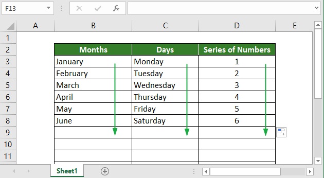 Excel AutoFill Using Fill Handle Or Keyboard Shortcut Software Accountant