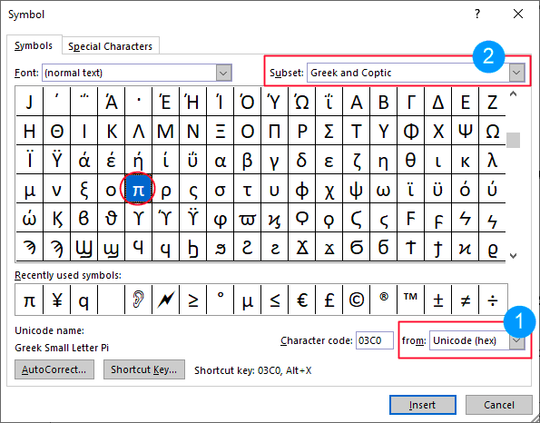 How To Type Pi Symbol In Word Excel On Keyboard Software Accountant