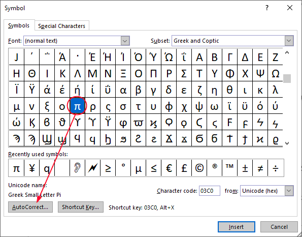  How To Type Pi Symbol In Word Excel On Keyboard Software Accountant