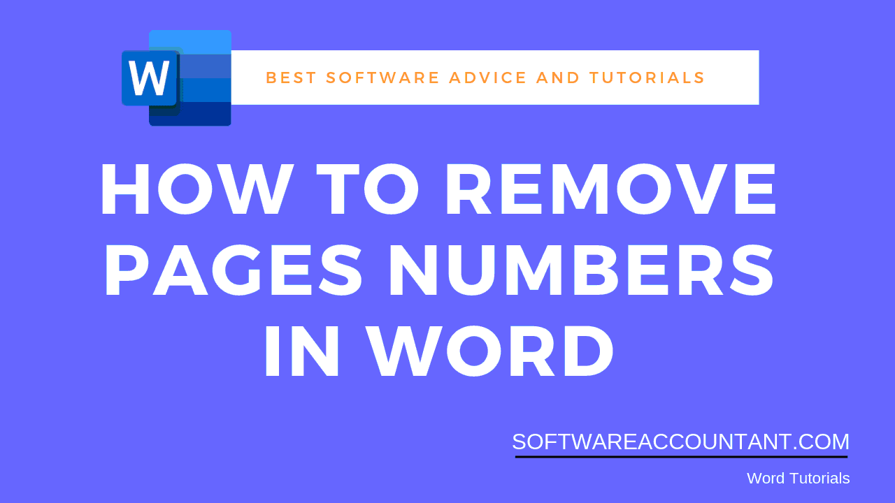 5 Ways To Remove Page Numbers In Microsoft Word