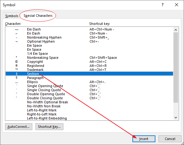 5 Ways To Insert The Section Symbol In Word or Excel Software 