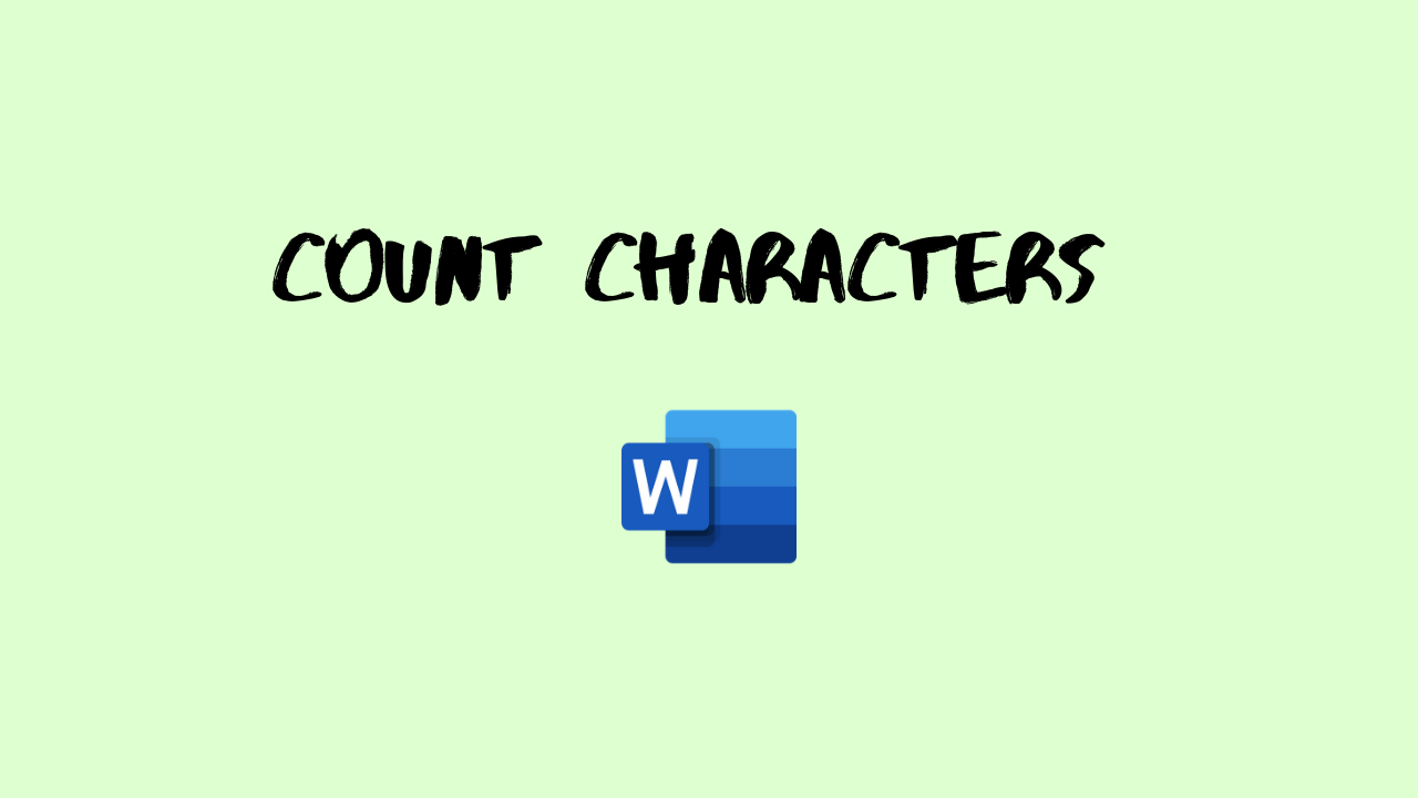 Count Characters In MS Word Software Accountant