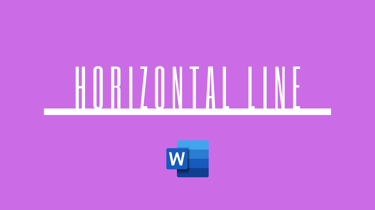 How To Insert A Horizontal Line In Word