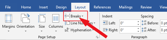 Page Break Shortcut In MS Word Software Accountant