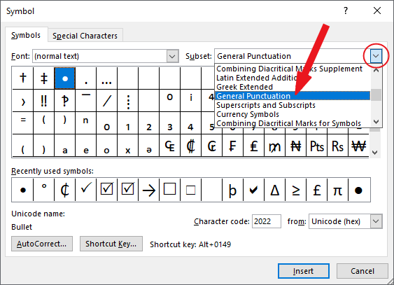Five Ways To Insert A Bullet Point Symbol In Word Software Accountant