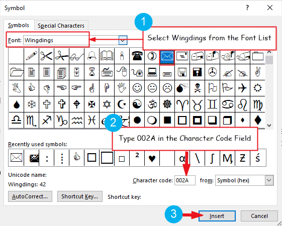 How To Insert Email Symbol In Word Printable Templates