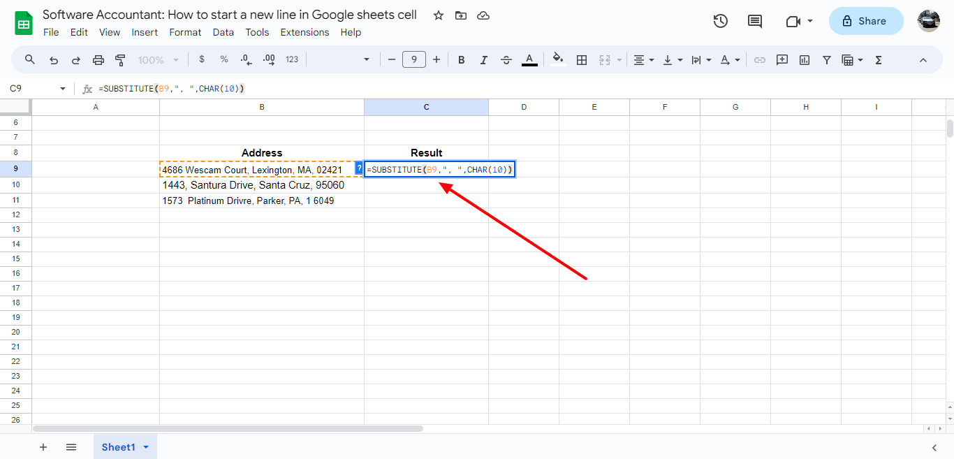  How To Start A New Line In Google Sheets Cell Software Accountant
