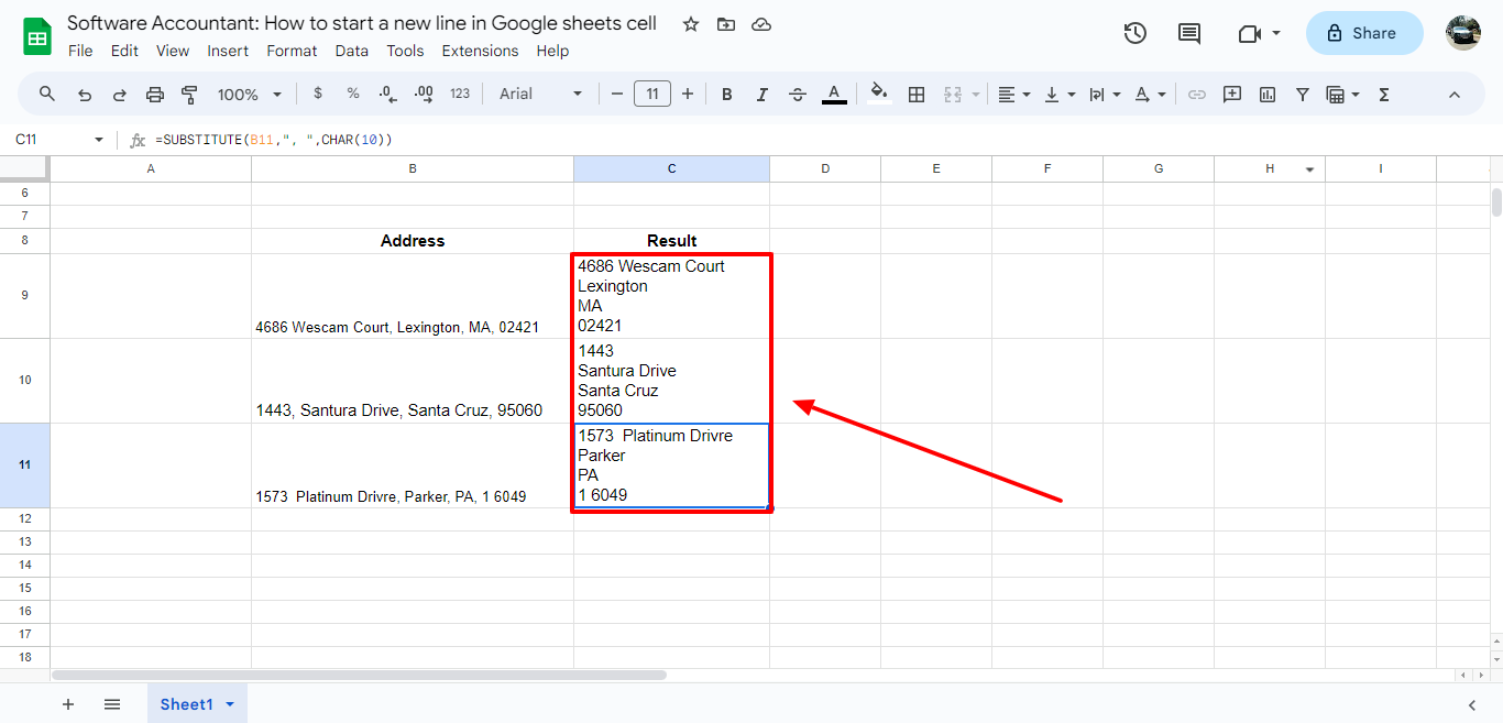  How To Start A New Line In Google Sheets Cell Software Accountant