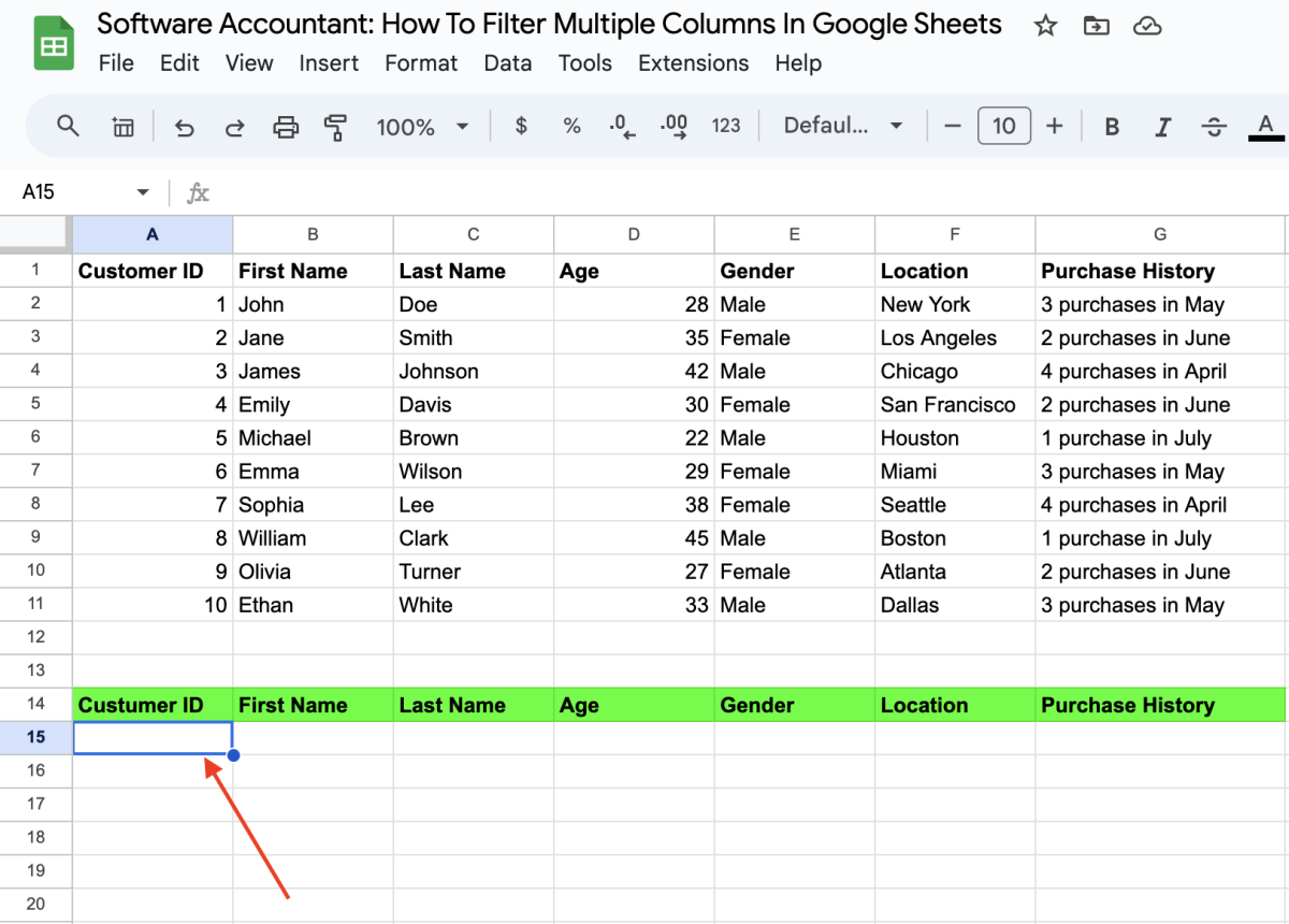 How To Filter Multiple Columns In Google Sheets