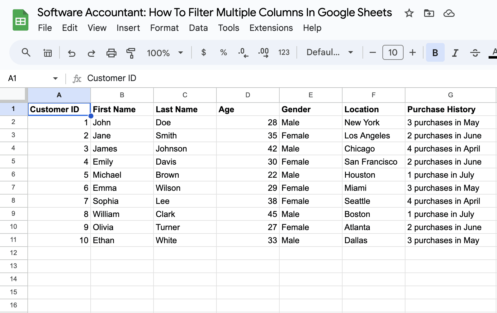How To Filter Multiple Columns In Google Sheets